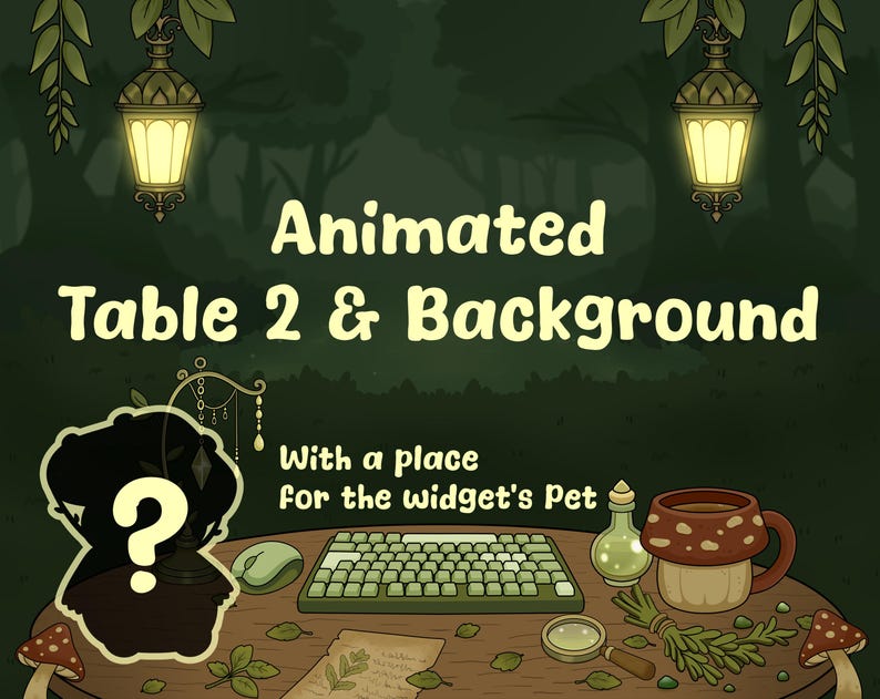 4K Animated Magic Forest Vtuber / Pngtuber Background + Pet Widget ...