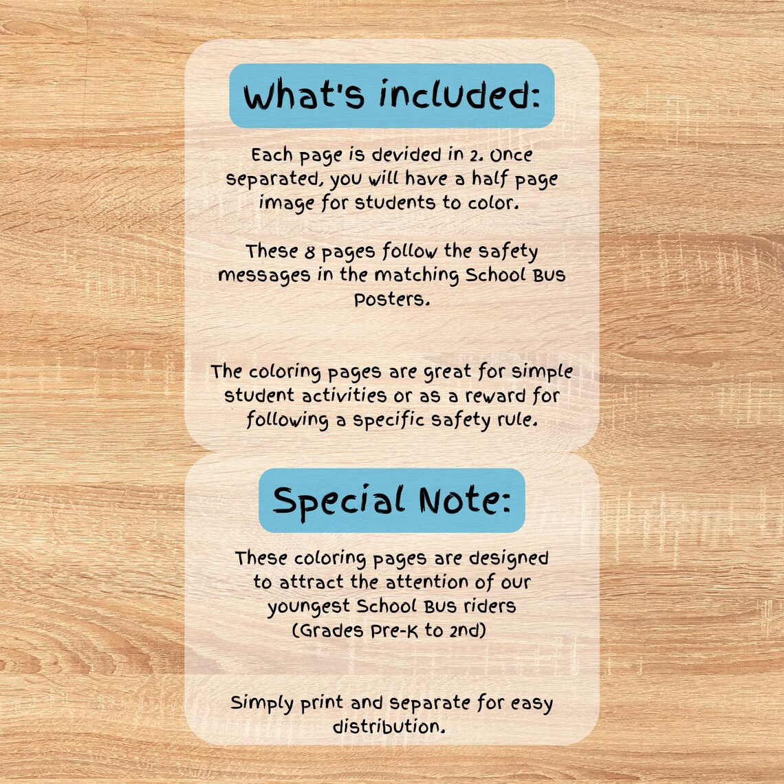 School Bus Safety Coloring Pages for Pre-k to 2nd, Ms B's Safe Little ...