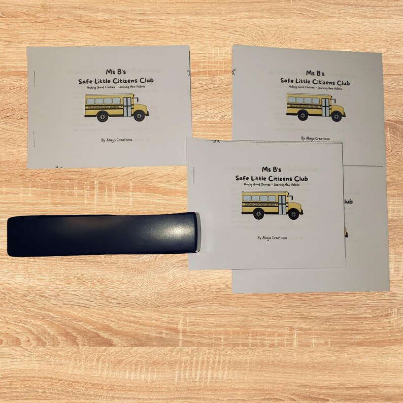 School Bus Safety Booklets for Grades Pre-k to 2nd, Ms B's Safe Little ...