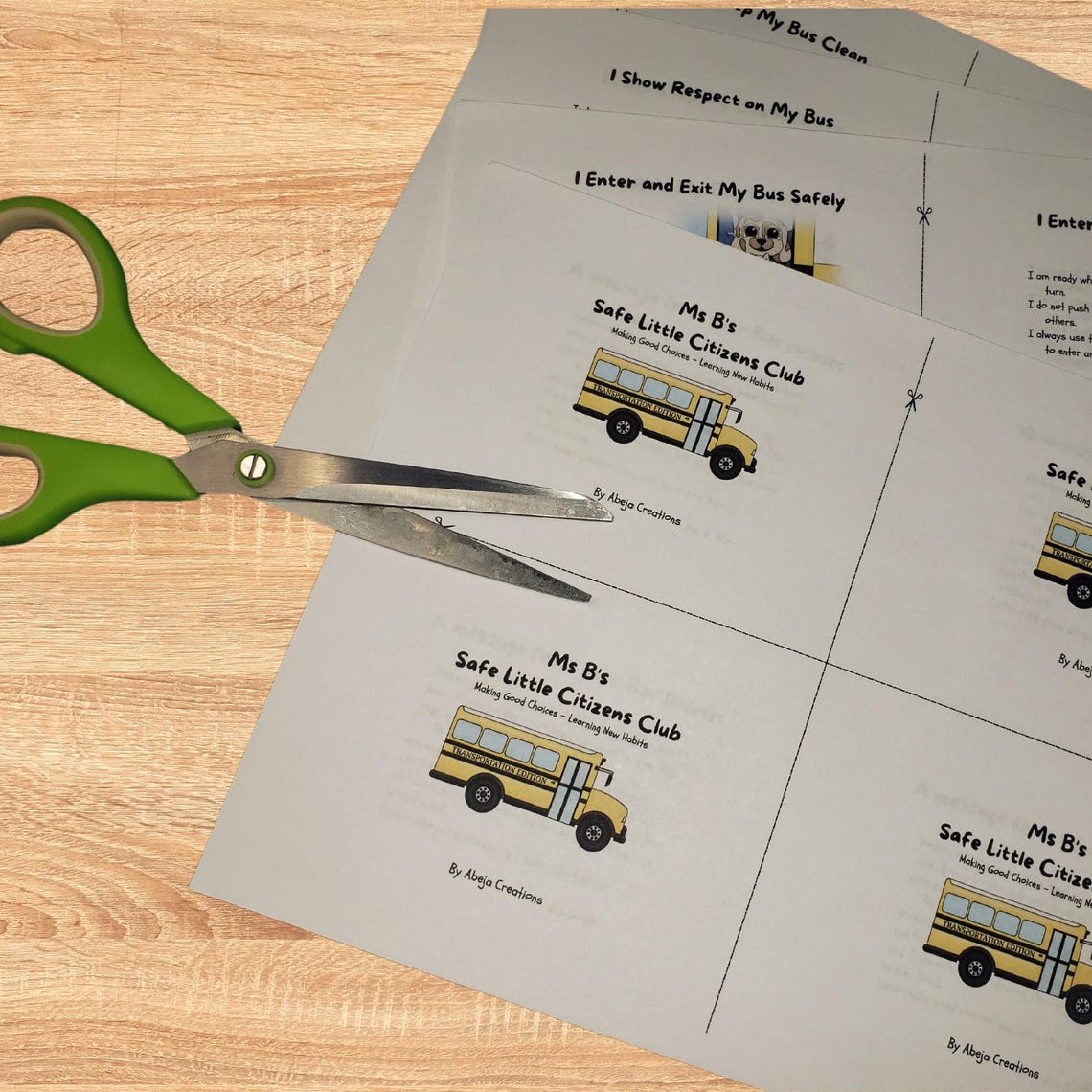 School Bus Safety Booklets for Grades Pre-k to 2nd, Ms B's Safe Little ...