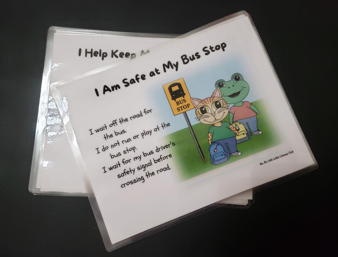 School Bus Safety Posters | 8.5x11 in | School Bus Rules and Reminders ...