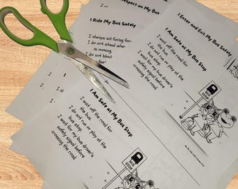 School Bus Safety Booklets for Grades Pre-k to 2nd, Ms B's Safe Little ...