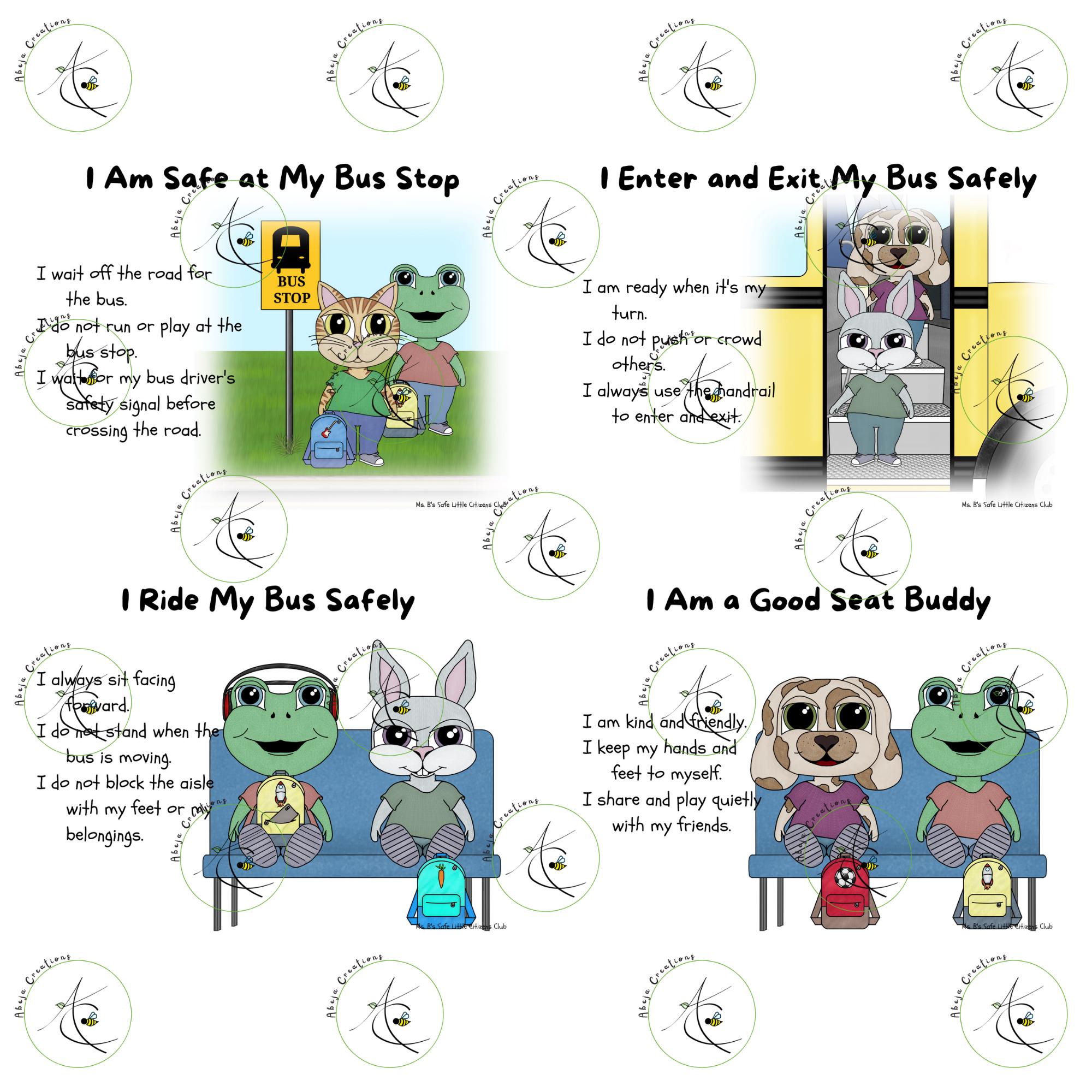 School Bus Safety Booklets for Grades Pre-k to 2nd, Ms B's Safe Little ...