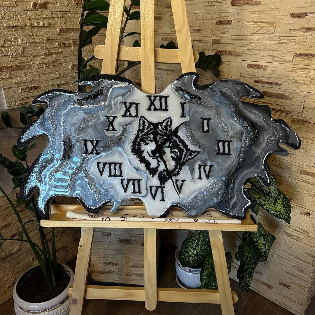 Avor Clock,wolf Clock,resin Clock,illuminated Clock,wall Clock ...