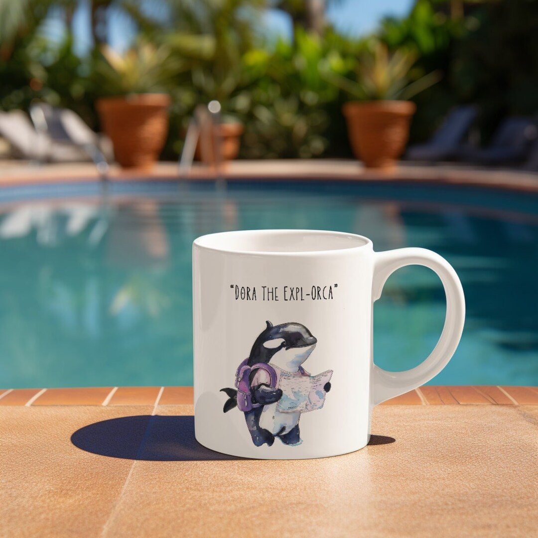 Comedic Dora the Explorer Orca Mug 11oz Killer Whale Coffee Lover Gift ...