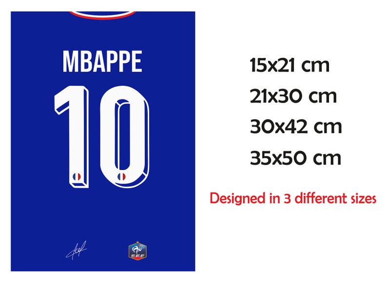 Kylian Mbappe Digital Poster Frame Painting Design With Jersey Design ...