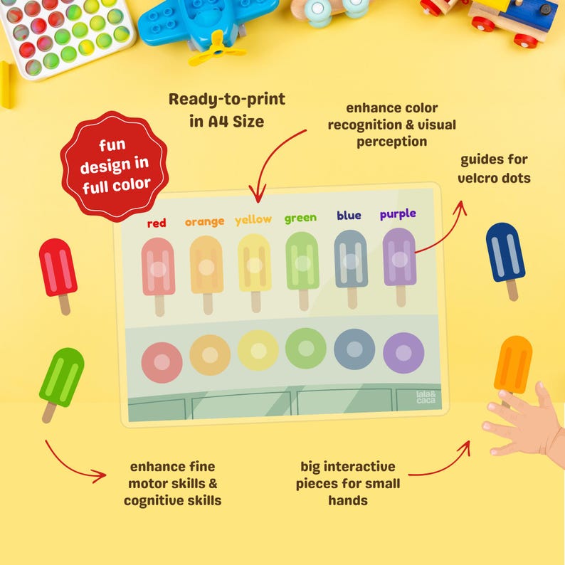 Printable Color Match Activity Learning Color Sorting Toddler Busy ...
