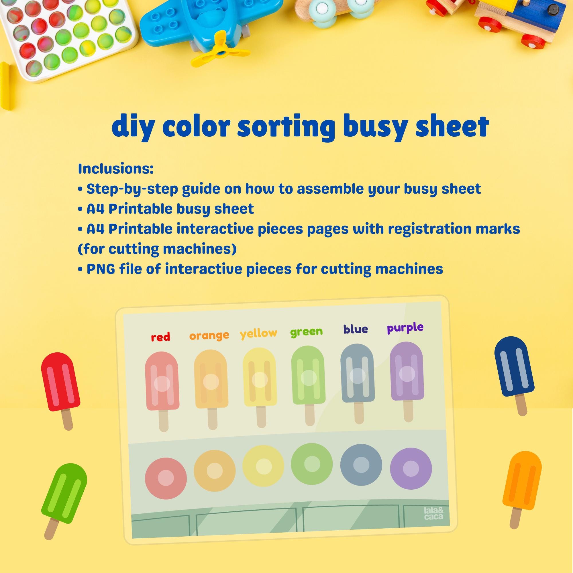 Printable Color Match Activity Learning Color Sorting Toddler Busy ...