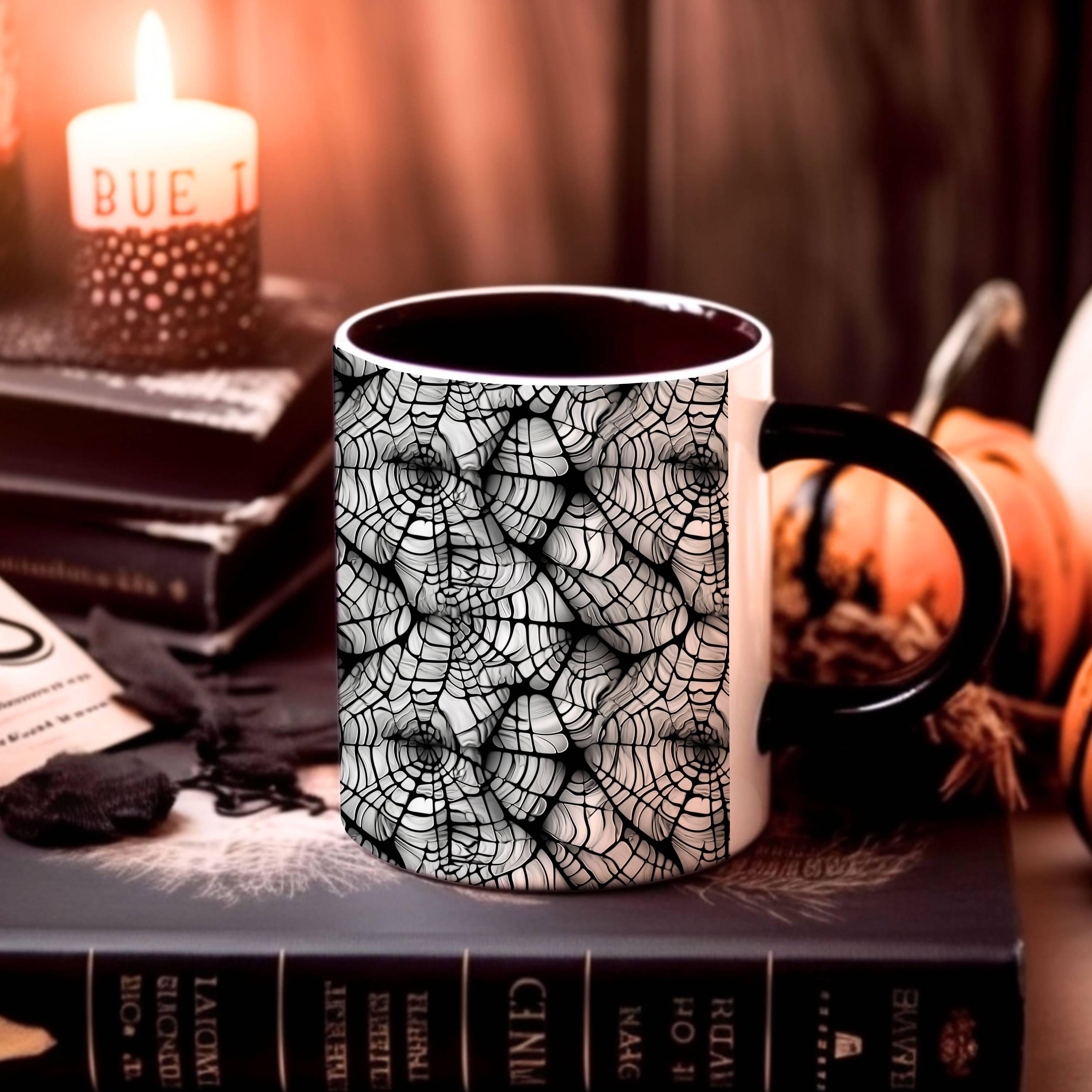 Spider Webs Mug Spider Mug Spider Web Mug Spiders Halloween Mug Web ...