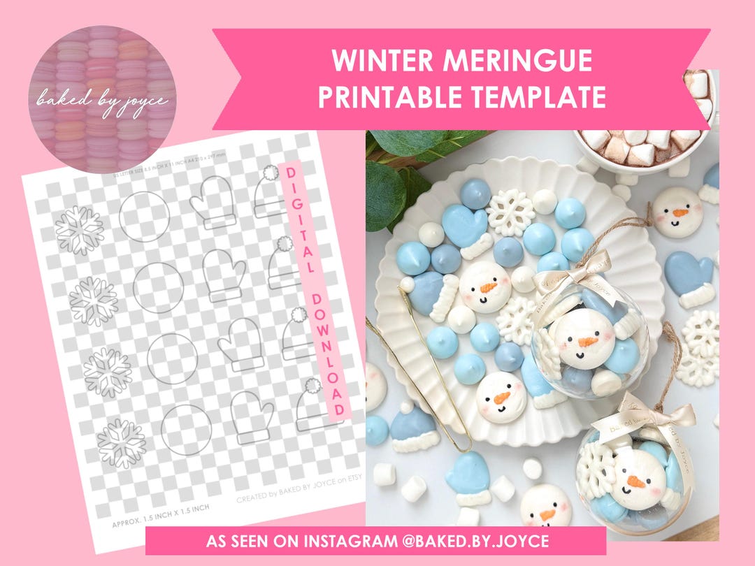 Printable Winter Meringue Template - Etsy