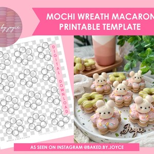 Printable Mochi Wreath Macaron Template - Etsy