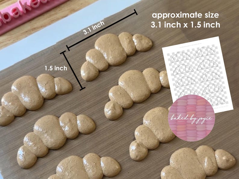 Printable Croissant Macaron Template - Etsy