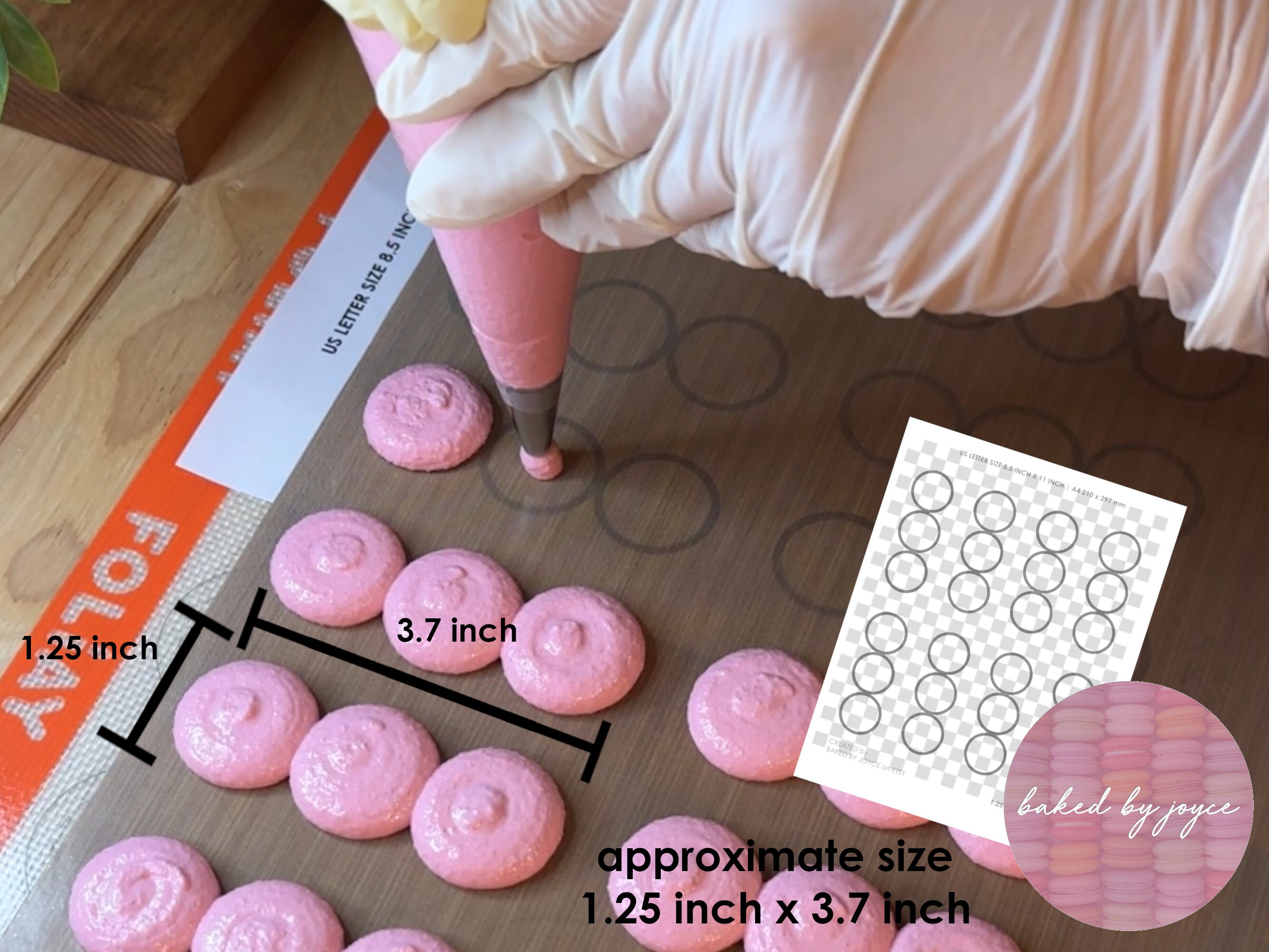 Printable Mini Eclair Macaron Template - Etsy