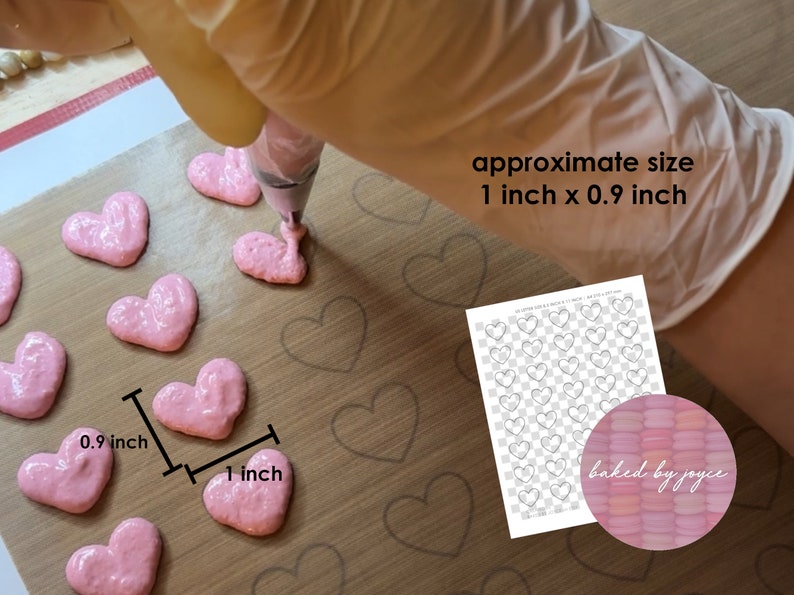 Printable Mini Heart Macaron Template - Etsy