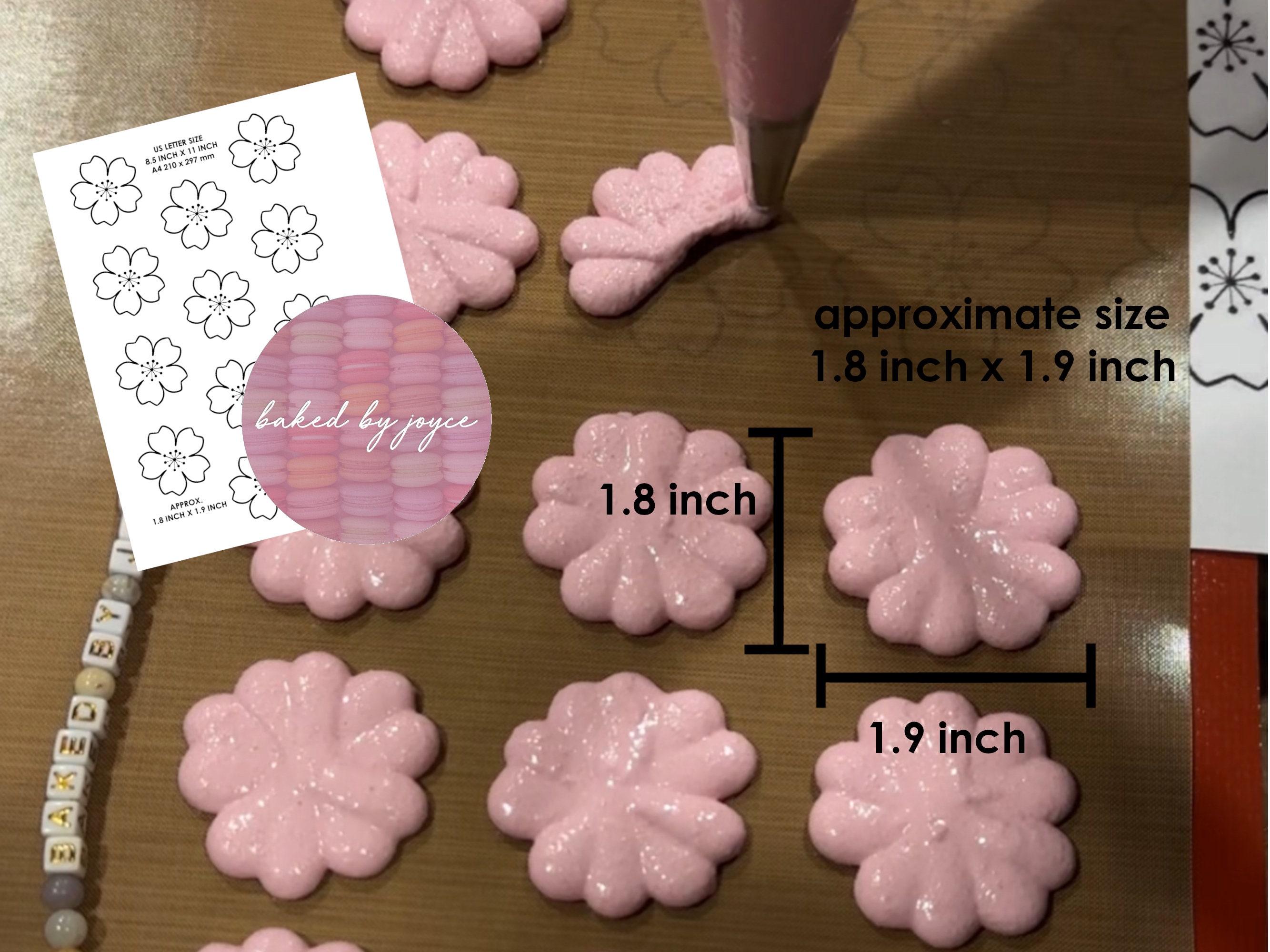 Printable Sakura Macaron Template - Etsy