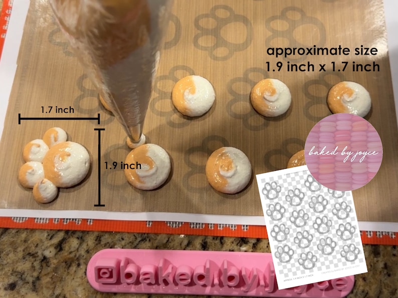 Printable Cat Paw Macaron Template - Etsy
