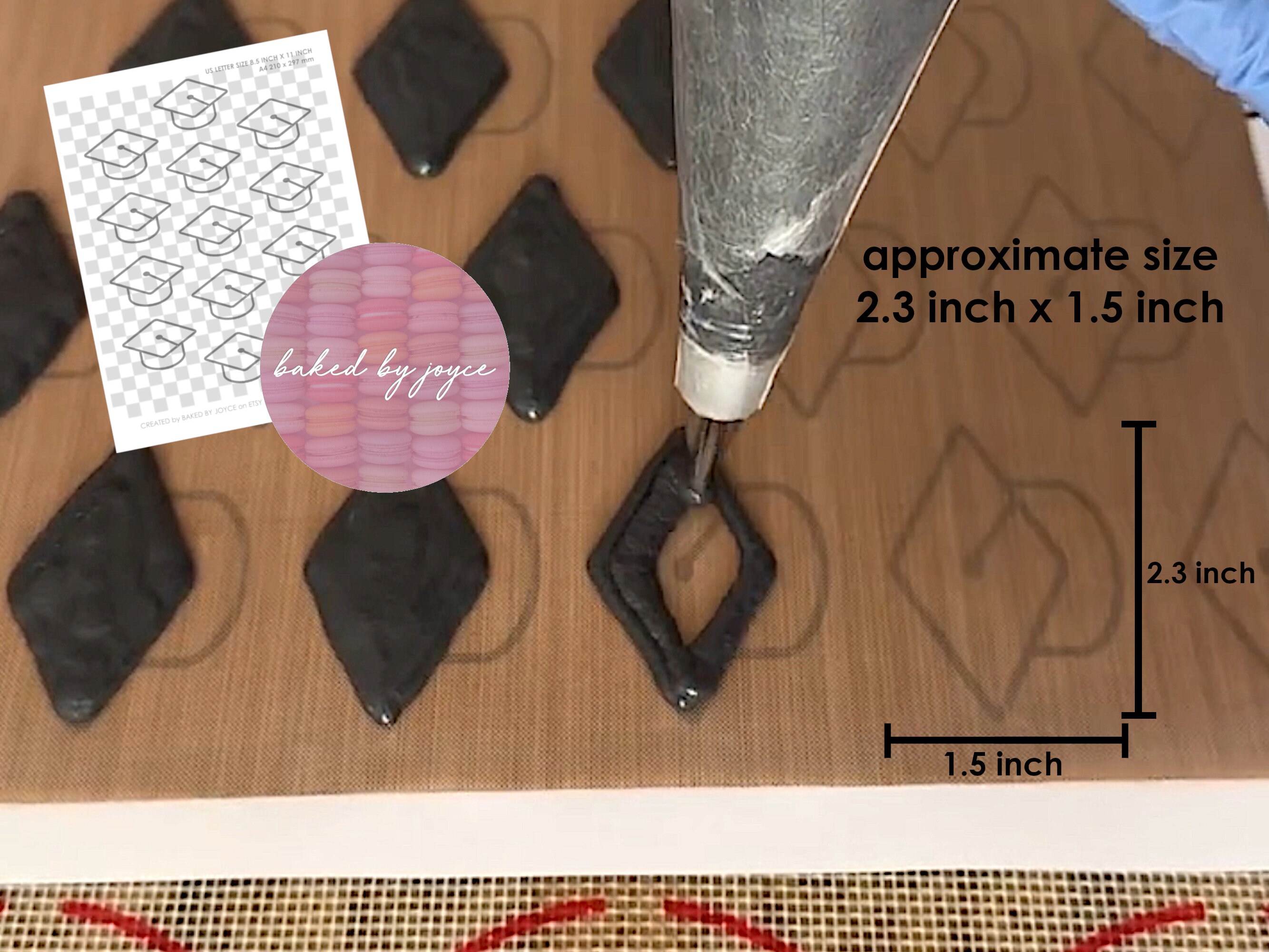 Printable Graduation Cap Macaron Template - Etsy