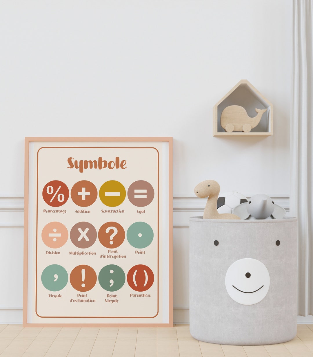 French Educational Poster, Wall Art for Children's Room, Bedroom Poster ...