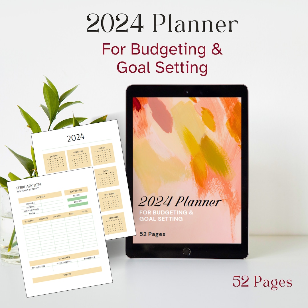 2024 Planner for Goal Setting and Budgeting With 52 Pages - Etsy