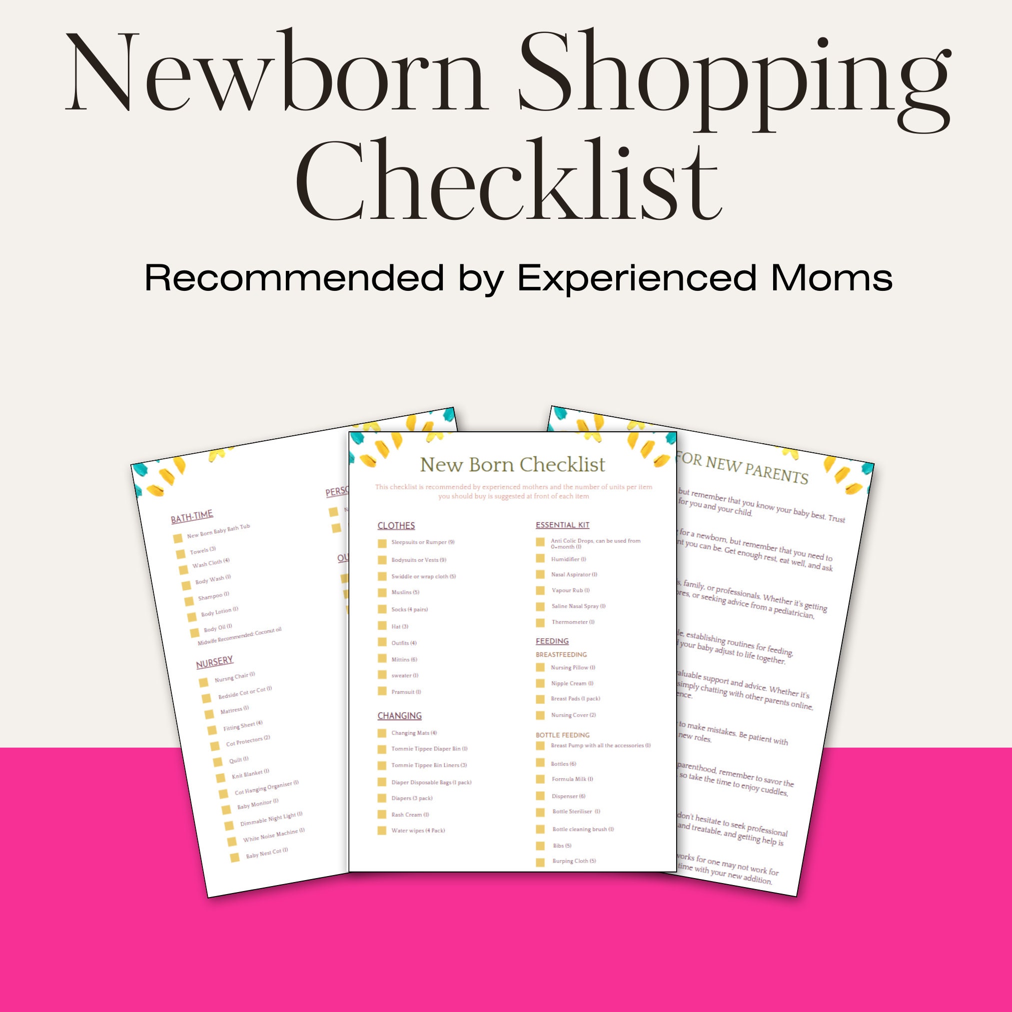 New Born Shopping Checklist. Recommended by Moms. You Will Also Get Top ...