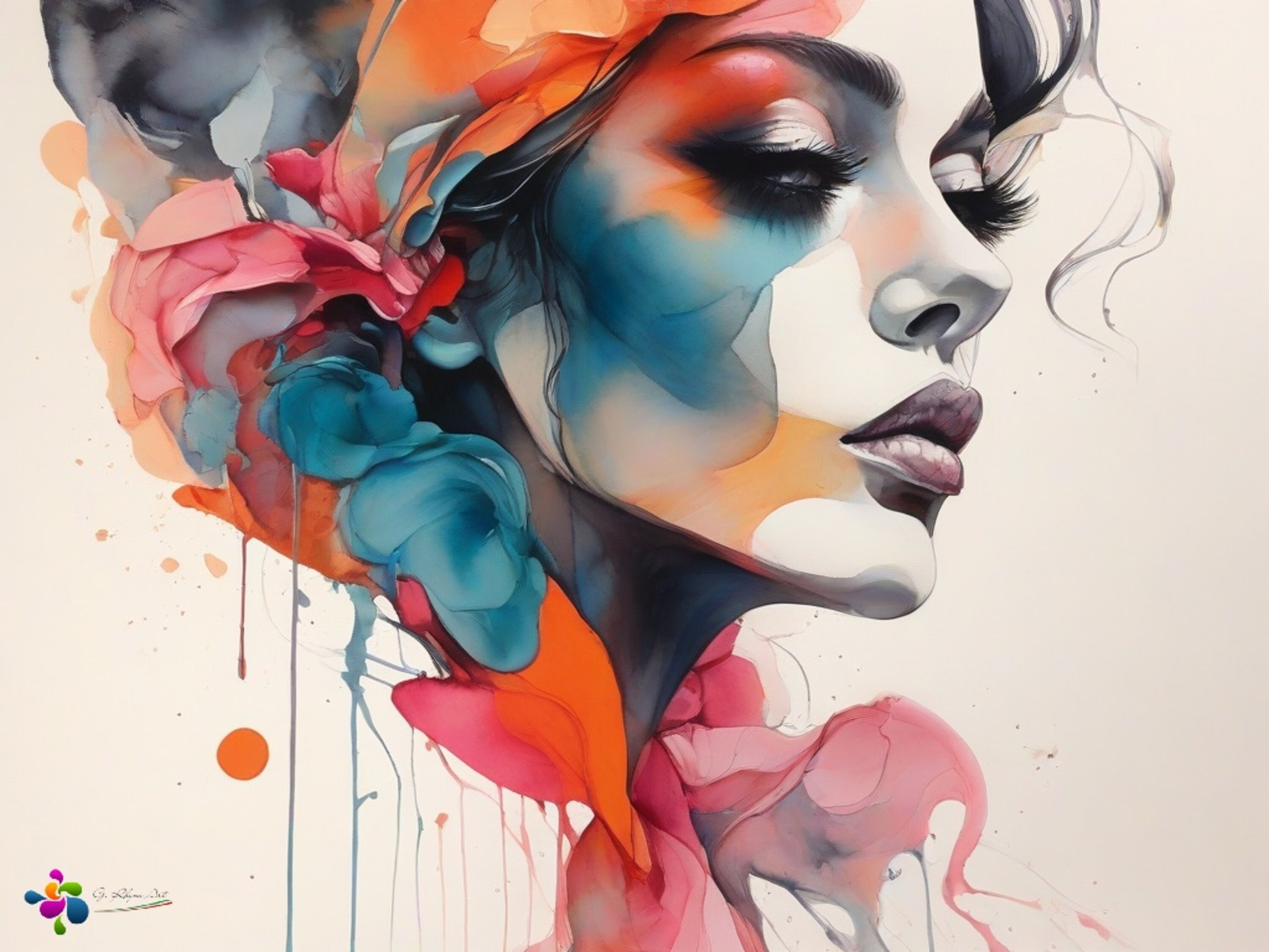 Charming Woman Face: Digital Printing for Home Decor and Wall Decor - Etsy