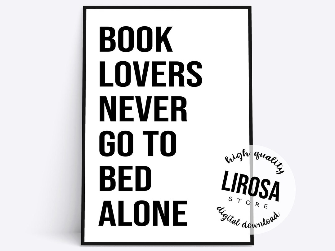 Book Lover Printable Quote Poster, Reading Nook Decor, Literary Wall ...