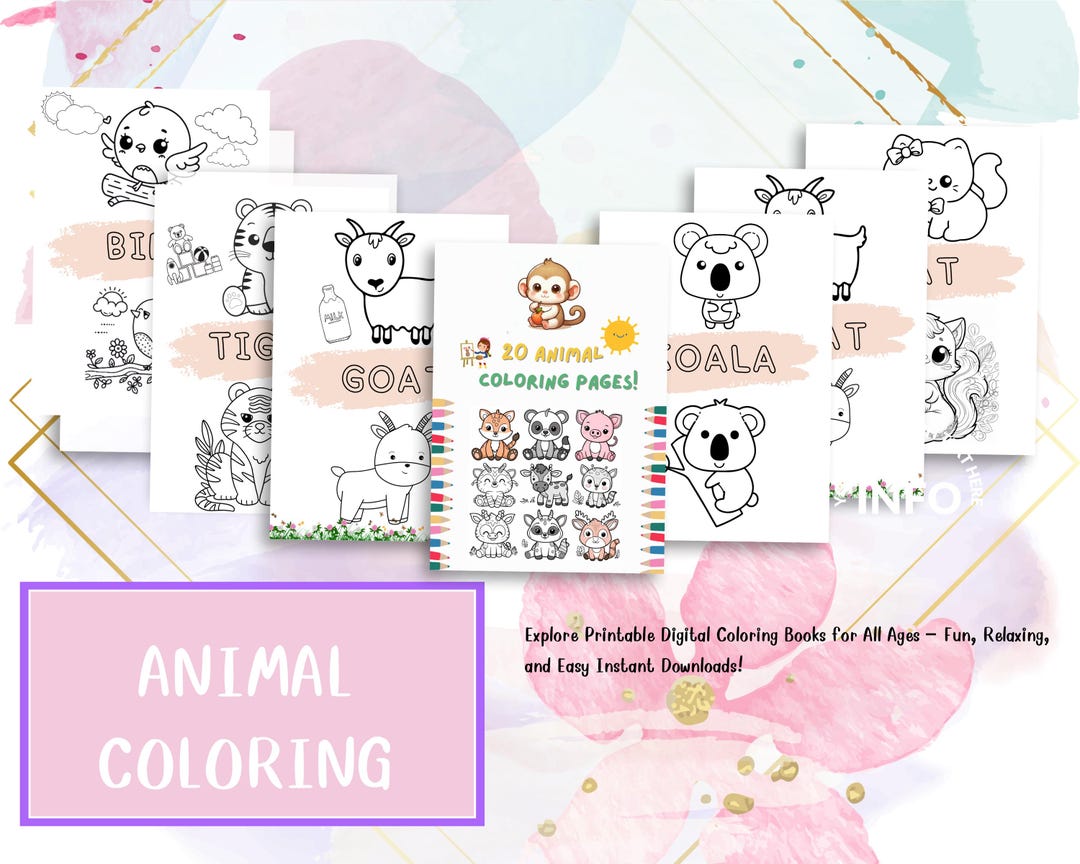 Doodle Zoo – Fun & Easy Animal Coloring for Kid and Adorable Animal ...