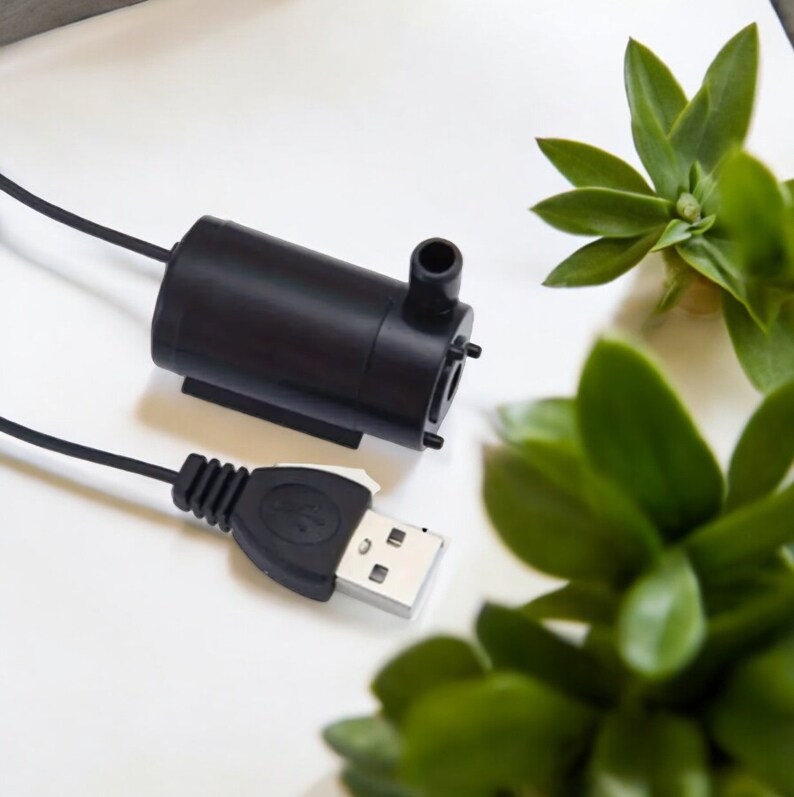 Hydroponic Pump, DC 3-5 V USB Mini Horizontal Submersible Pump, Low ...