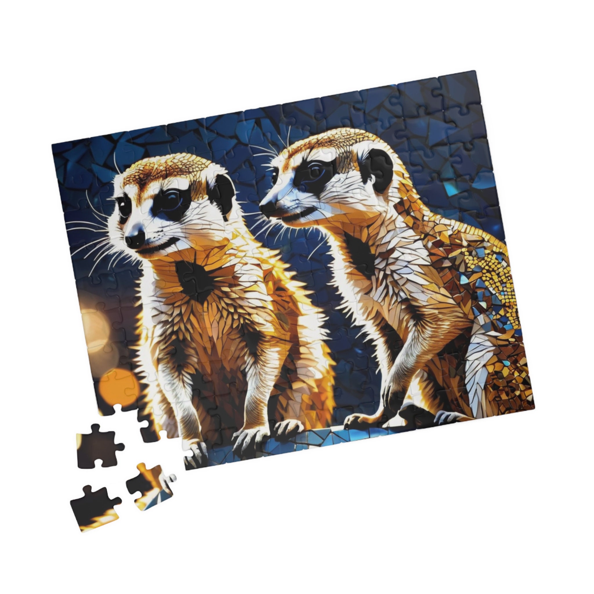 Meerkat Mosaic Jigsaw Puzzle 110/252/520/1014 Piece - Etsy