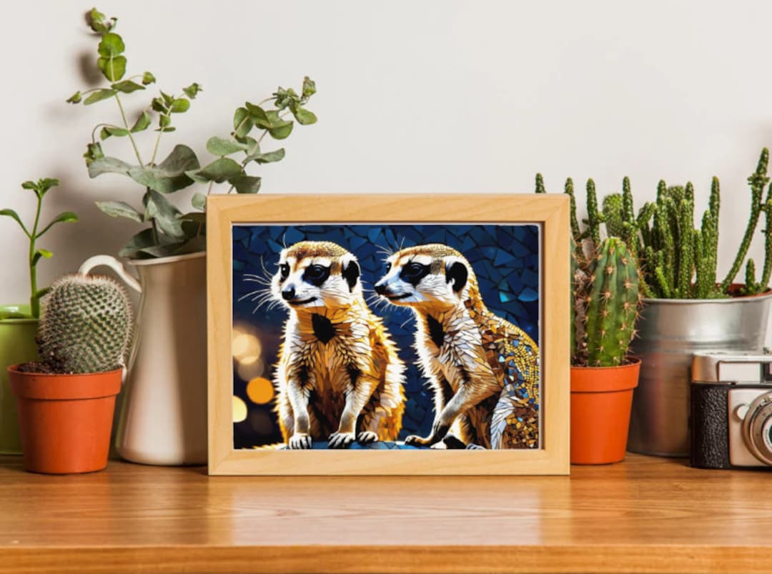Meerkat Mosaic Jigsaw Puzzle 110/252/520/1014 Piece - Etsy