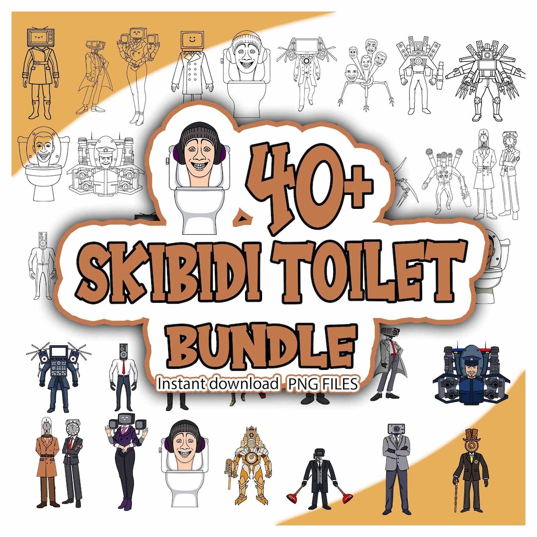 40 Skibidi Toilet Bundle Png, Skibidi Toilet Svg Png 300 Dpi, Designs ...