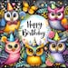 Happy Birthday Header With Col,4 JPEG ,bundle of a Happy Birthday Card ...
