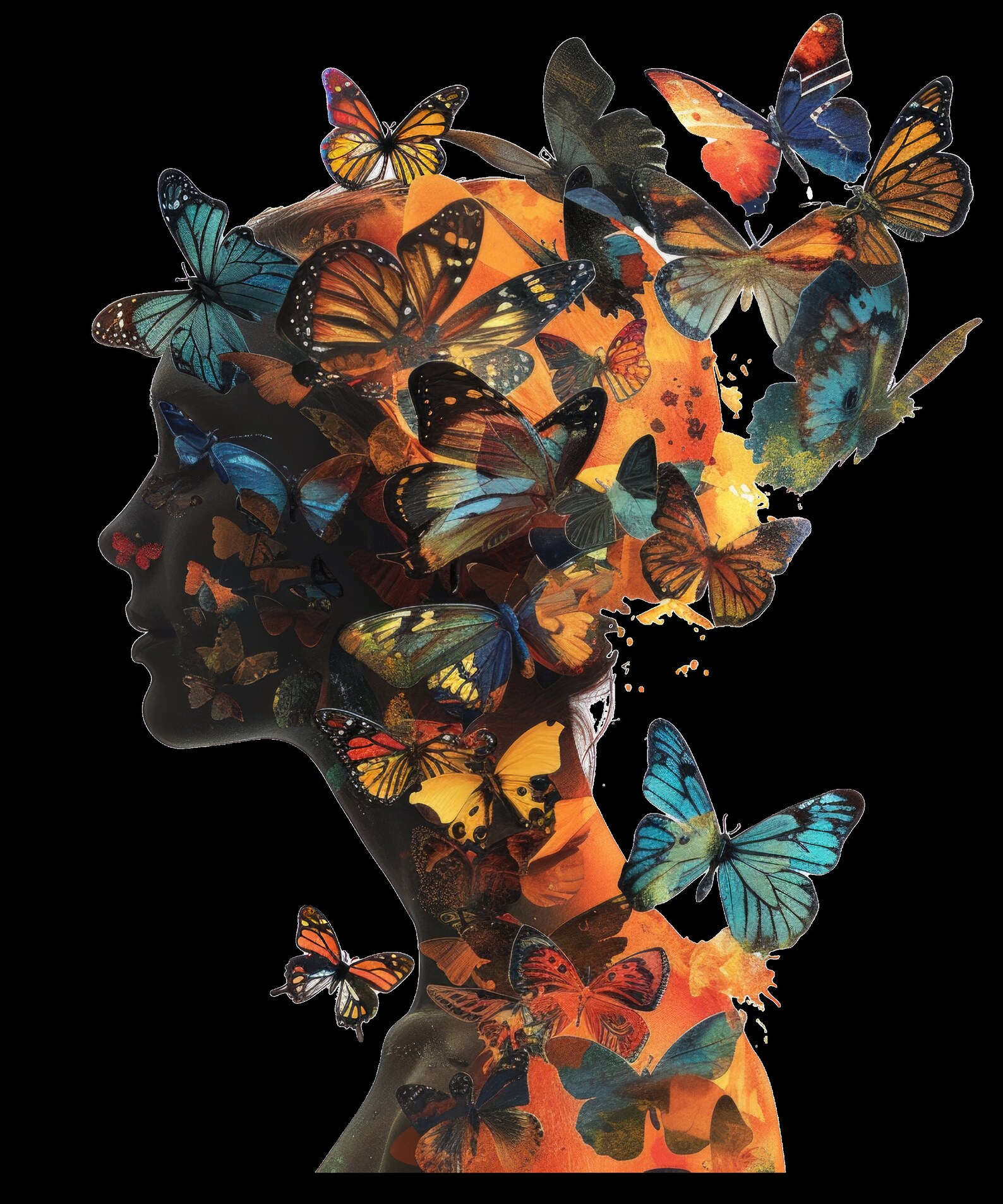 Beautiful Butterfly Girl Clipart PNG, Beautiful Butterfly Girl 10 PNG ...