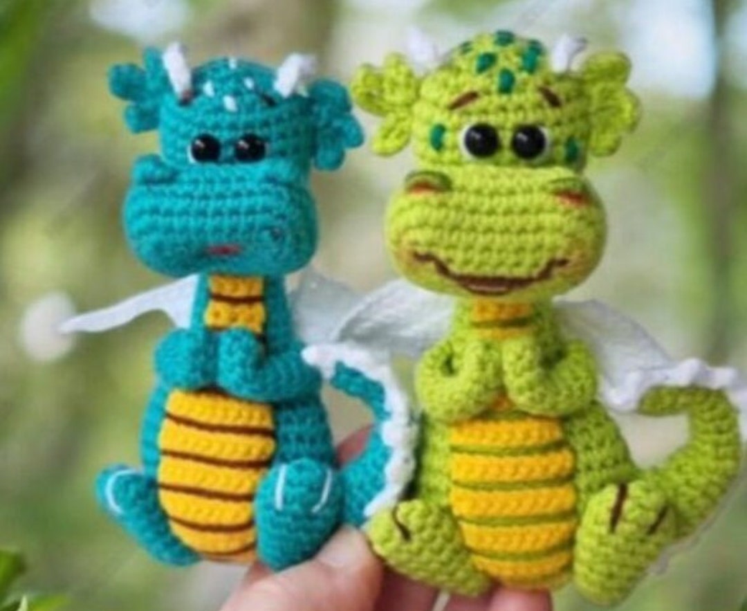 Mini Crochet Dragon, Crochet Dragon, Crochet Dragon Beginner Amigurumi ...