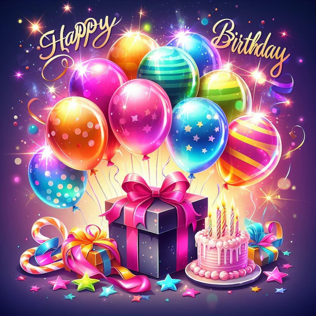 Happy Birthday,happy Birthday(4)jpeg, Birthday Card,shiny Party Card ...