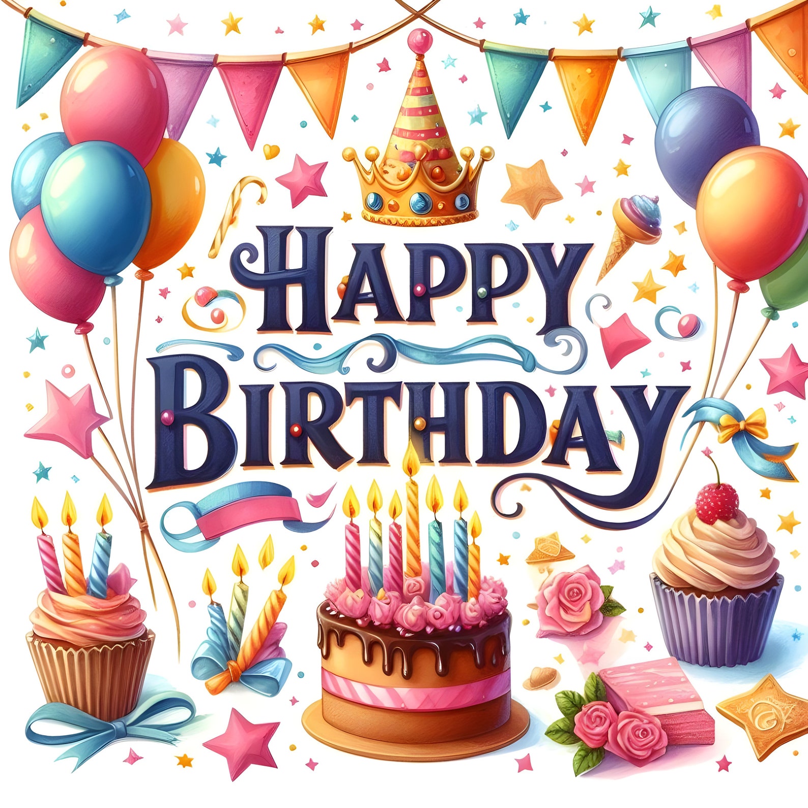 Bundle of Happy Birthday Sign,4 JPEG Files - Etsy