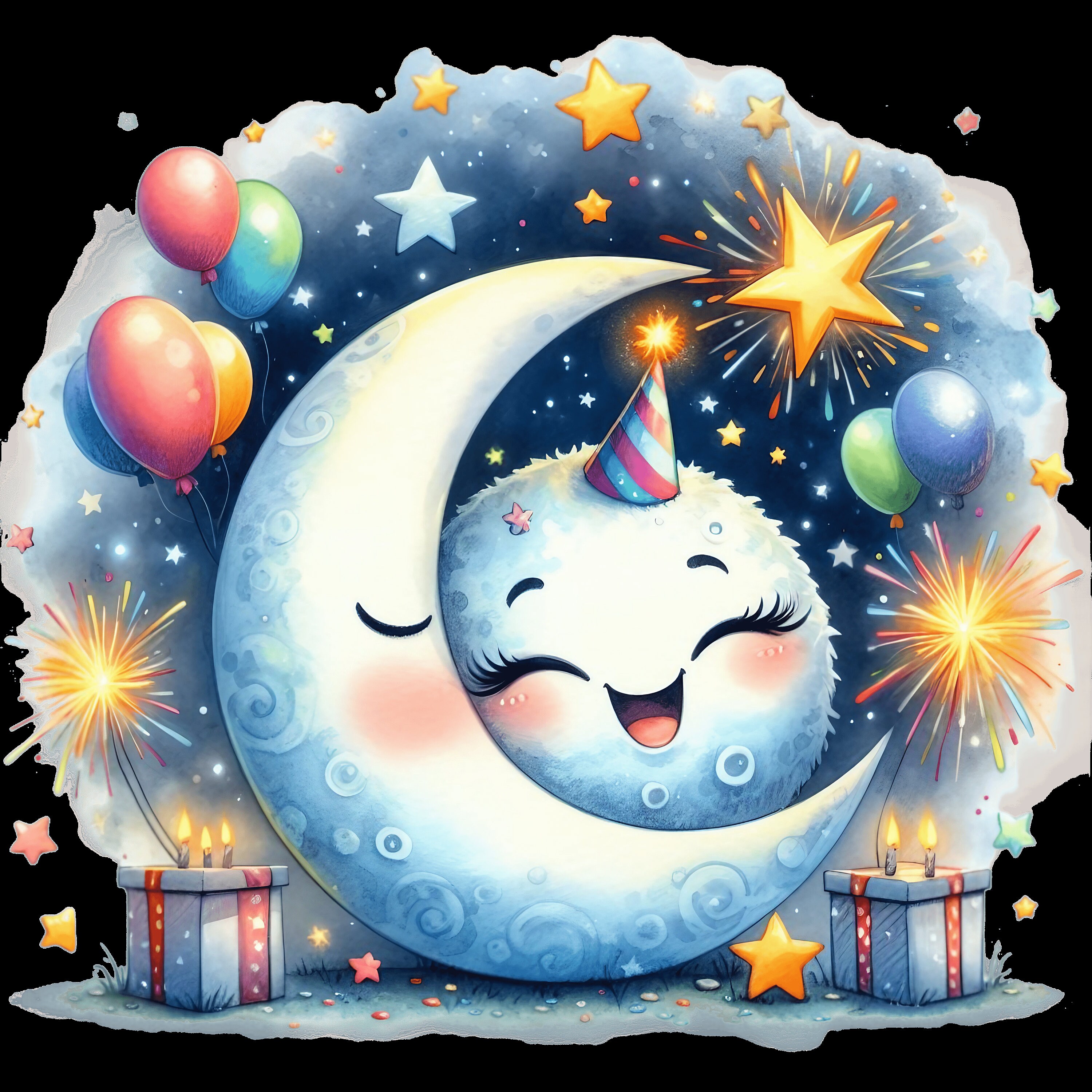 Happy Birthday Clipart – Party Celebration PNG Graphics (digital ...