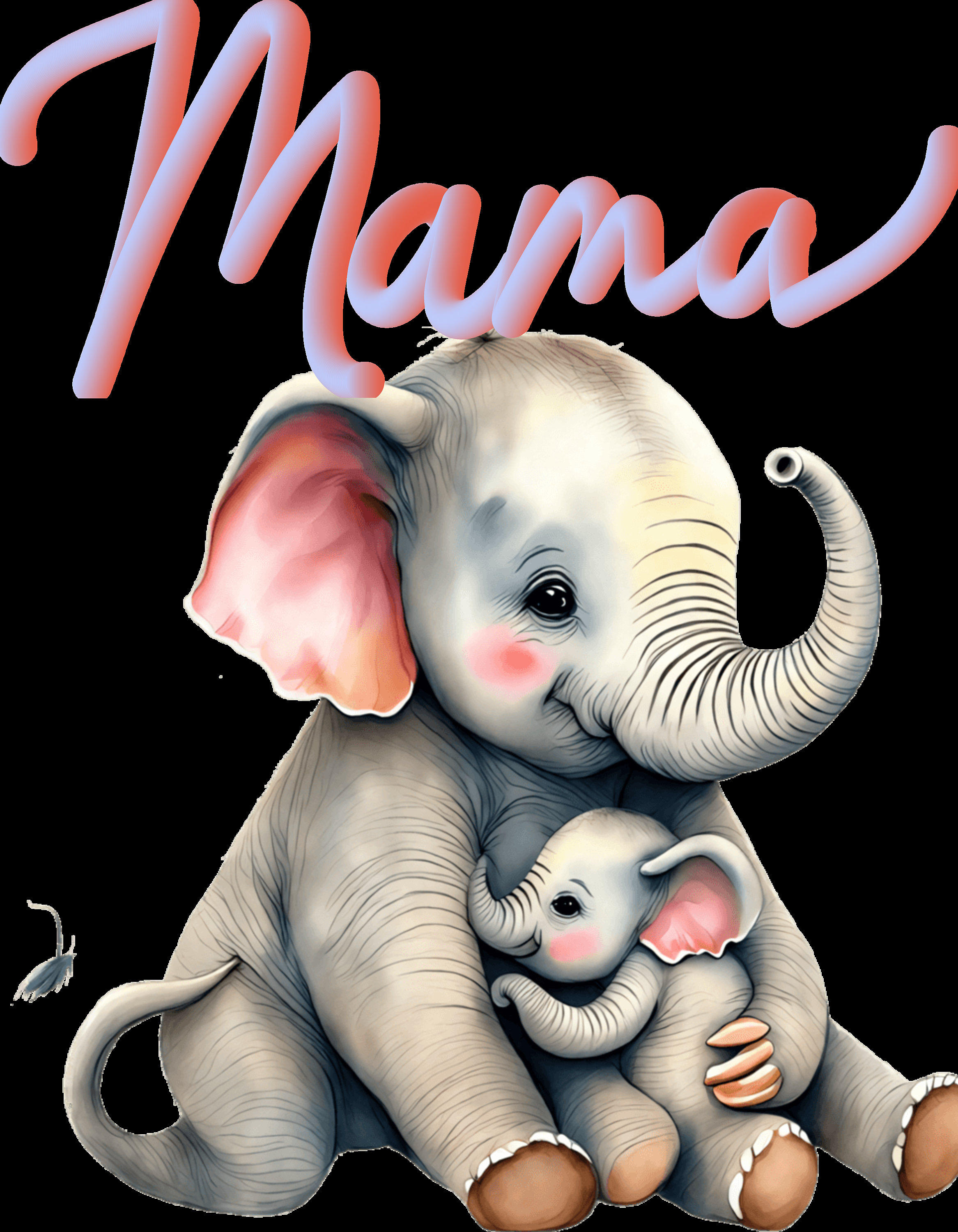 Mama Elephant PNG ,mama Elephant SVG, Png for Mothers Day, Svg Mothers ...