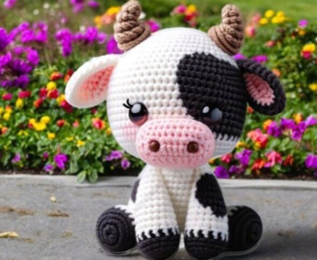 Crochet Cow Toy Pattern ,amigurumi Crochet Cow Toy Pattern, PDF ...