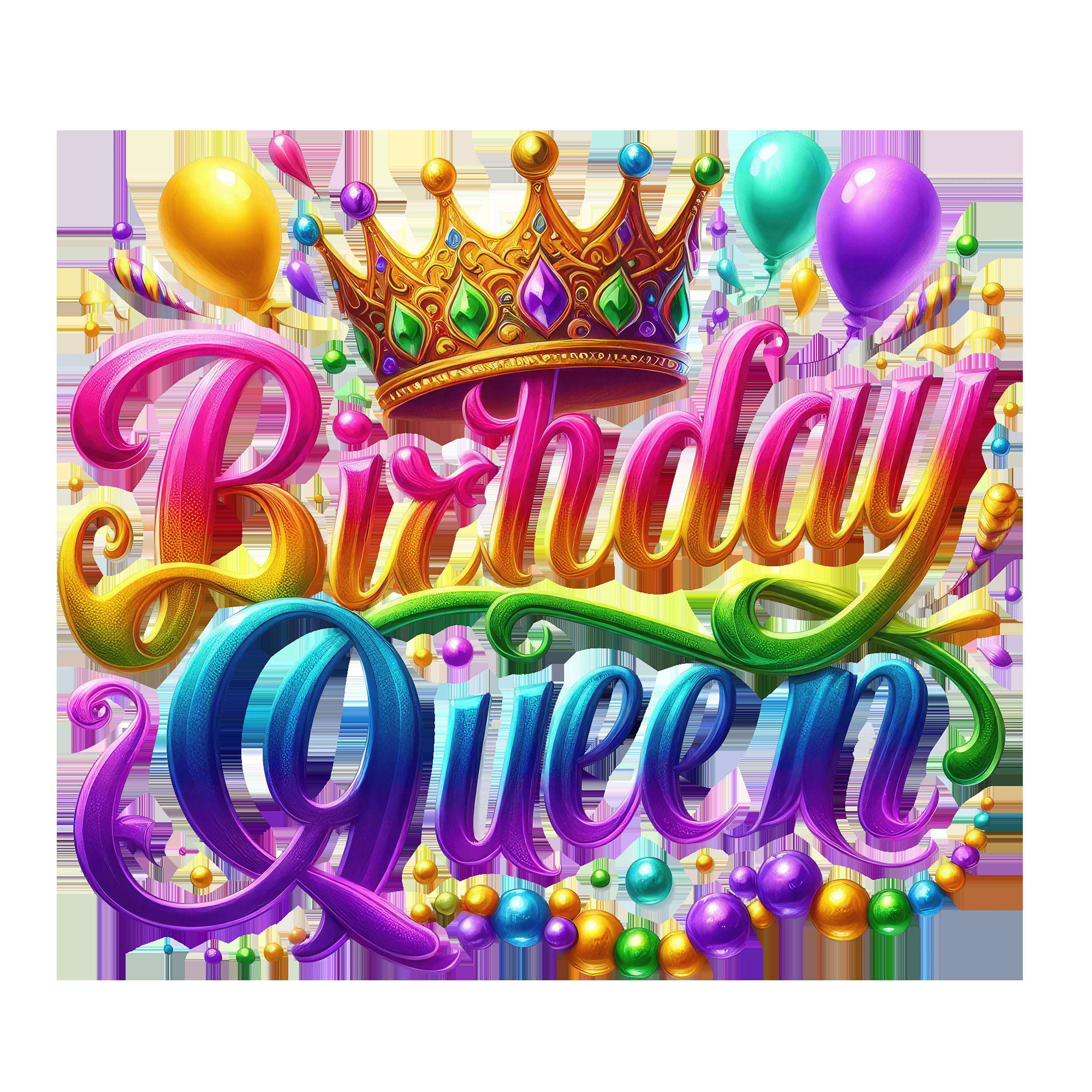 Birthday Queen Clipart, Mardi Gras PNG (digital Download) - Etsy