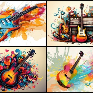 Music Clipart, Digital Wall Art,4 JPEG File 4 JPEG File 5000+px X 3000 ...