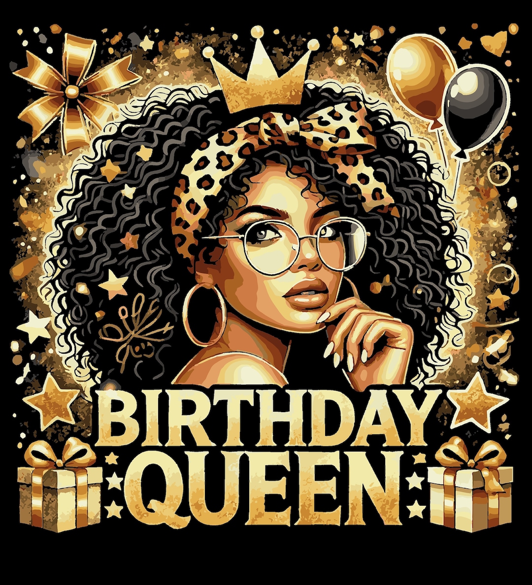 Birthday Queen,birthday Queen Afro Messy Bun (5)png, Afro Messy Bun Png ...