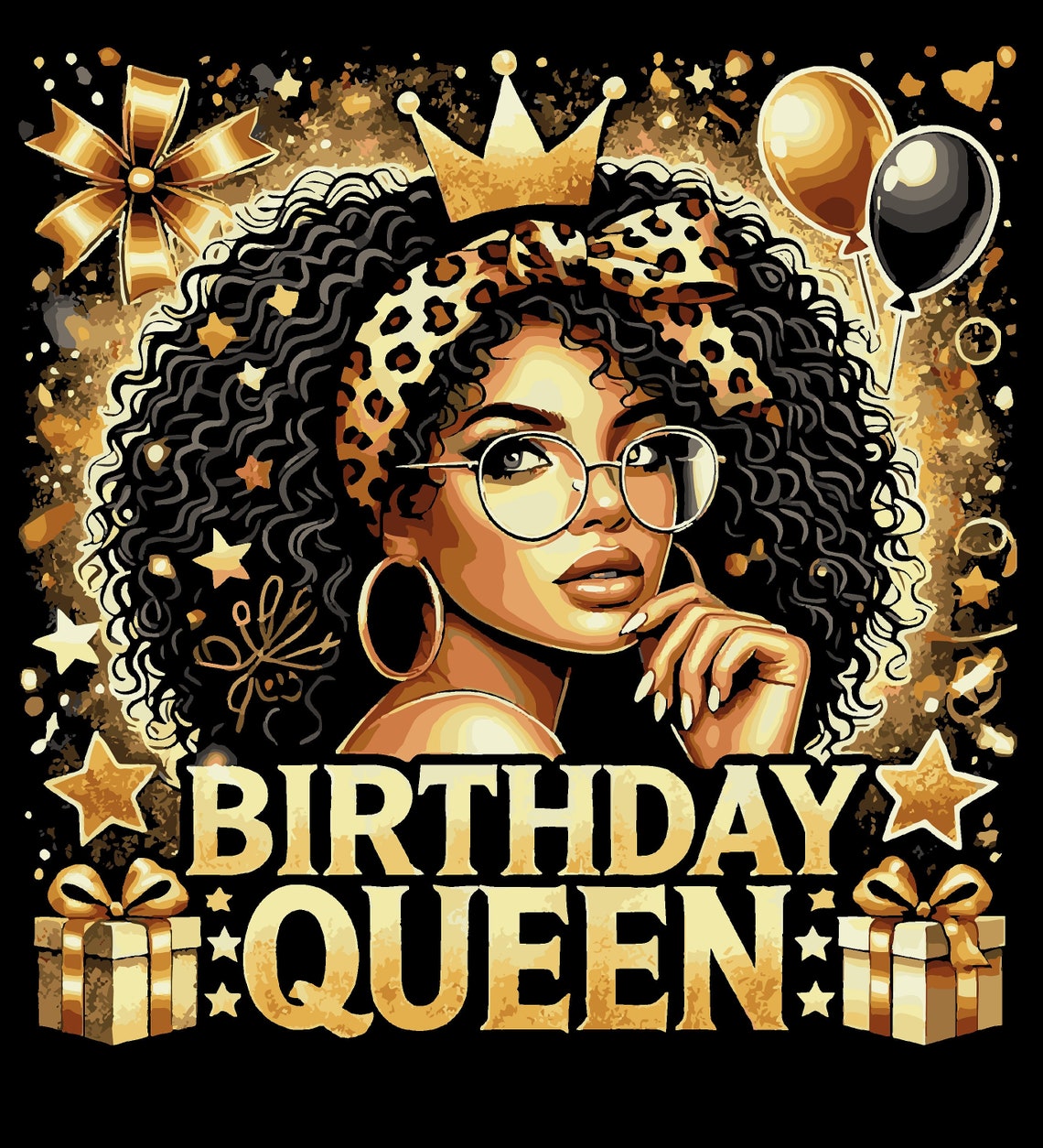 Birthday Queen,birthday Queen Afro Messy Bun (5)png, Afro Messy Bun Png ...