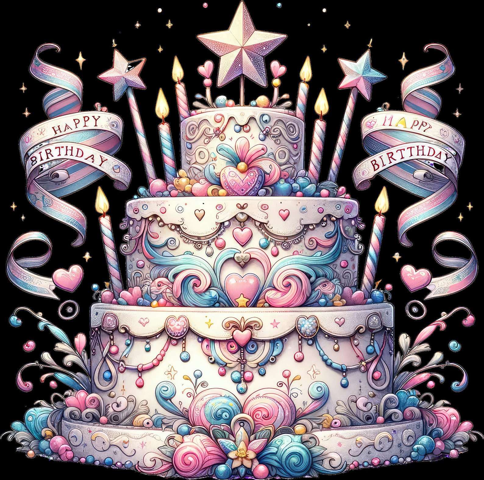 Vibrant Birthday Party Clipart, 15 PNG Designs (instant Download) - Etsy