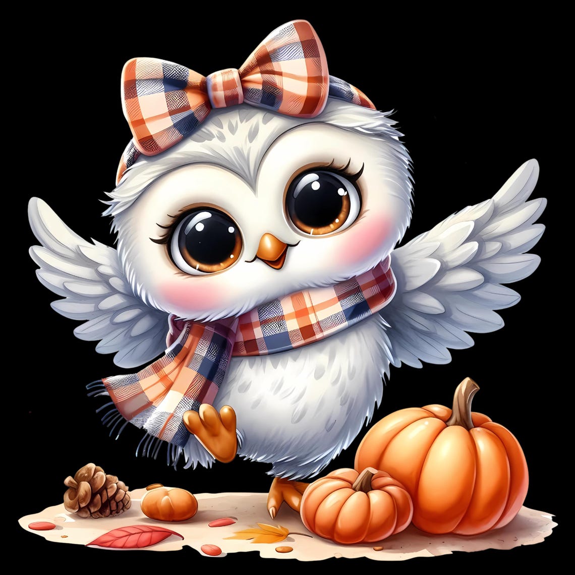 Cute Autumn ,owl Clipart, Cute Autumn Owls Clipart,(5png) Autumn Owls ...
