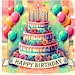 Happy Birthday Balloo(4 Jpeg)bundle of Colorful Happy Birthday Balloo,4 ...