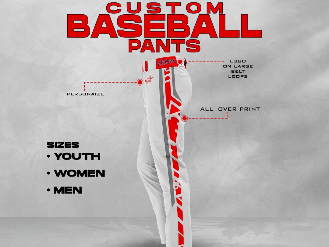 Custom Sublimated Baseball Pants: Personalized Name & Number - Etsy