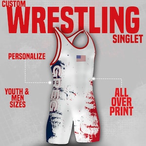 Wrestling Singlet Custom Team Personalized Premium Name Number Sports ...