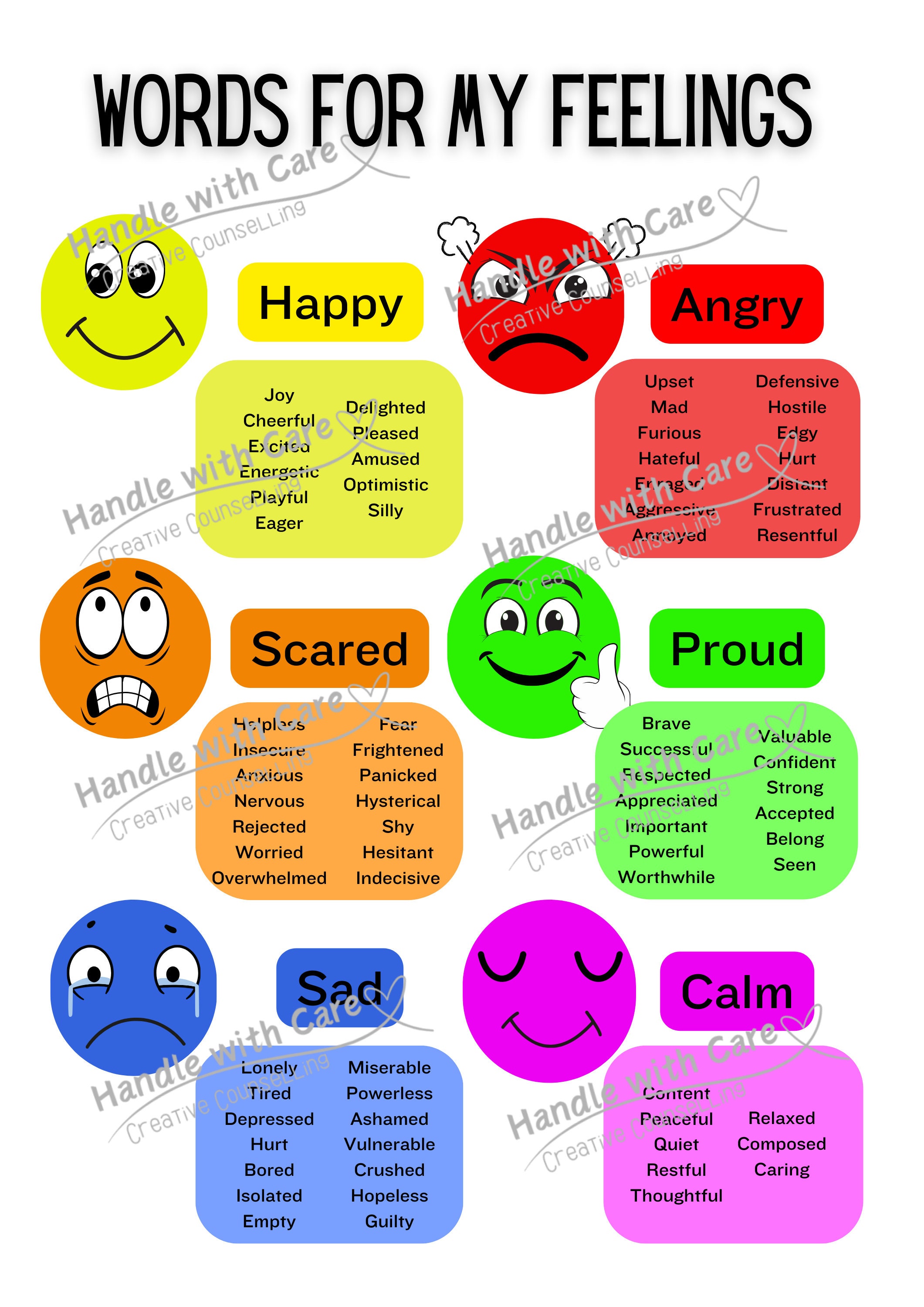 Words for Feelings, Feelings List, Emotions, Expressions, Feelings ...