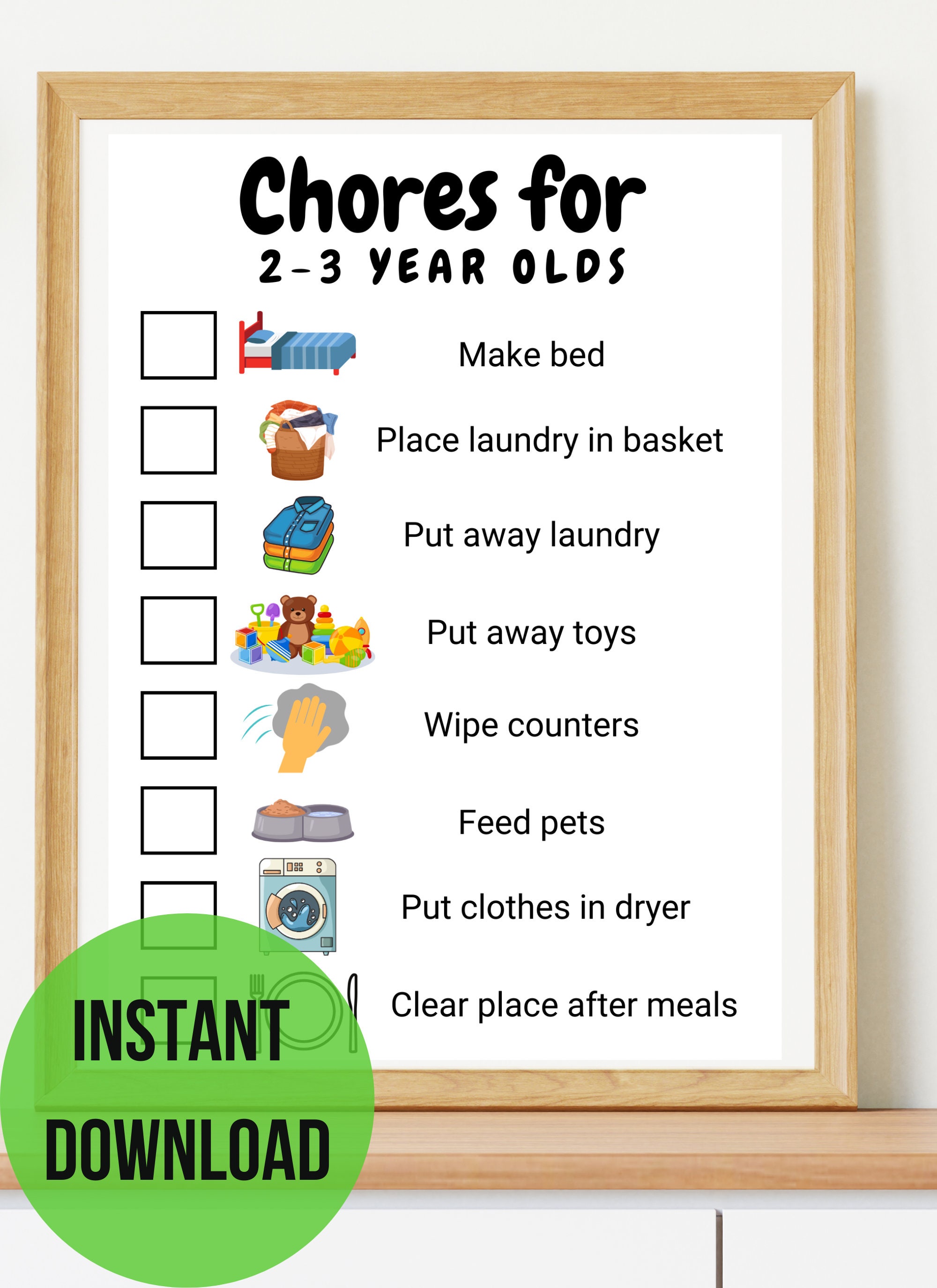 Age Appropriate Chore Checklist Posters (digital Download) - Etsy